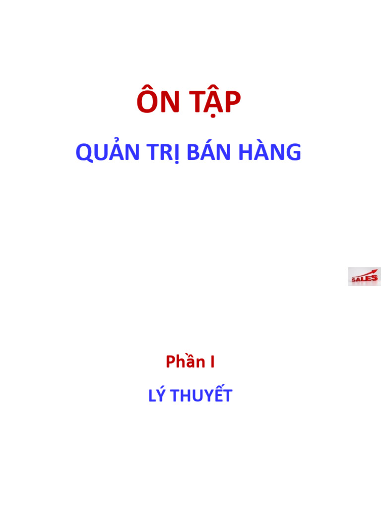 Ôn tập - QTBH | PDF