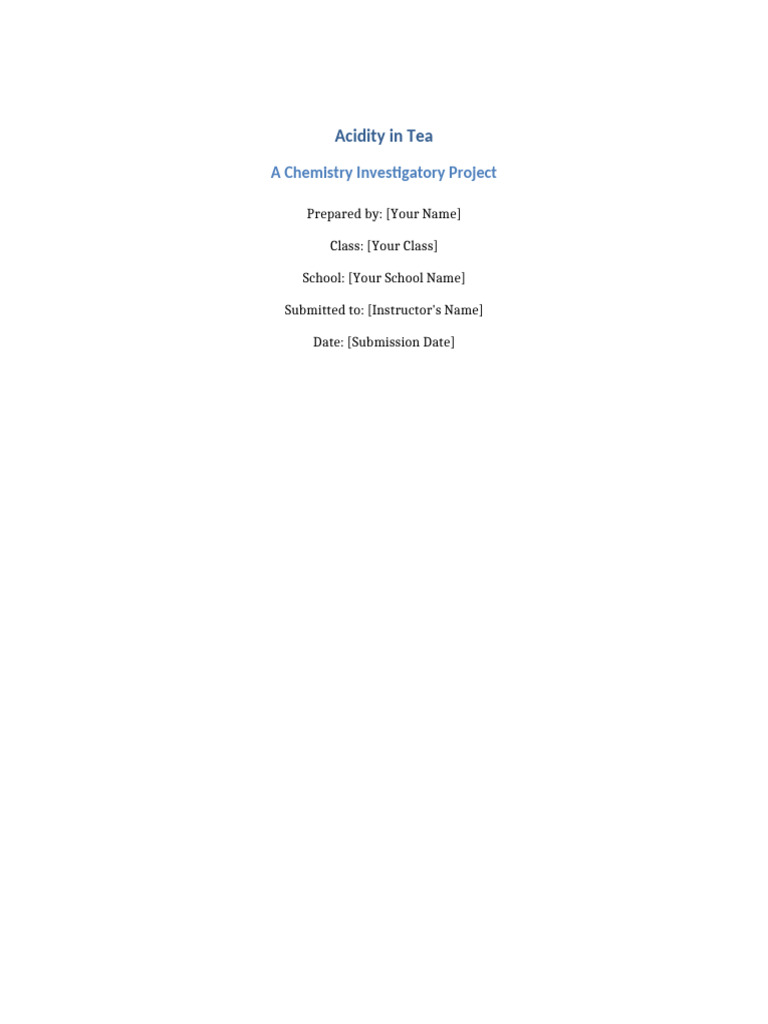 Investigatory Project Acid Vs Teeth | PDF | Tea | Tooth Enamel