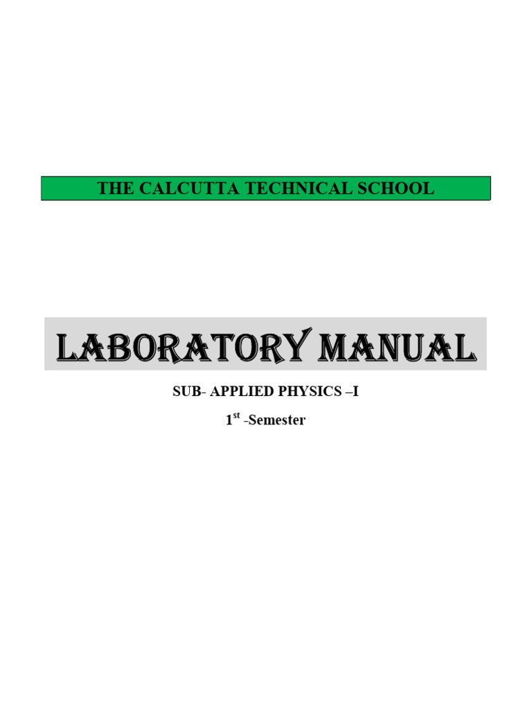 Physics Lab Manual Exp 1, 2, 3 | PDF