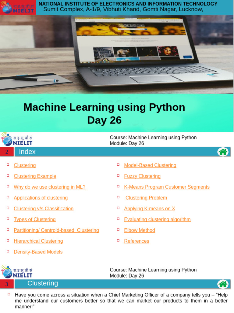 Day26 Machine Learning | PDF | Cluster Analysis | Statistical Classification