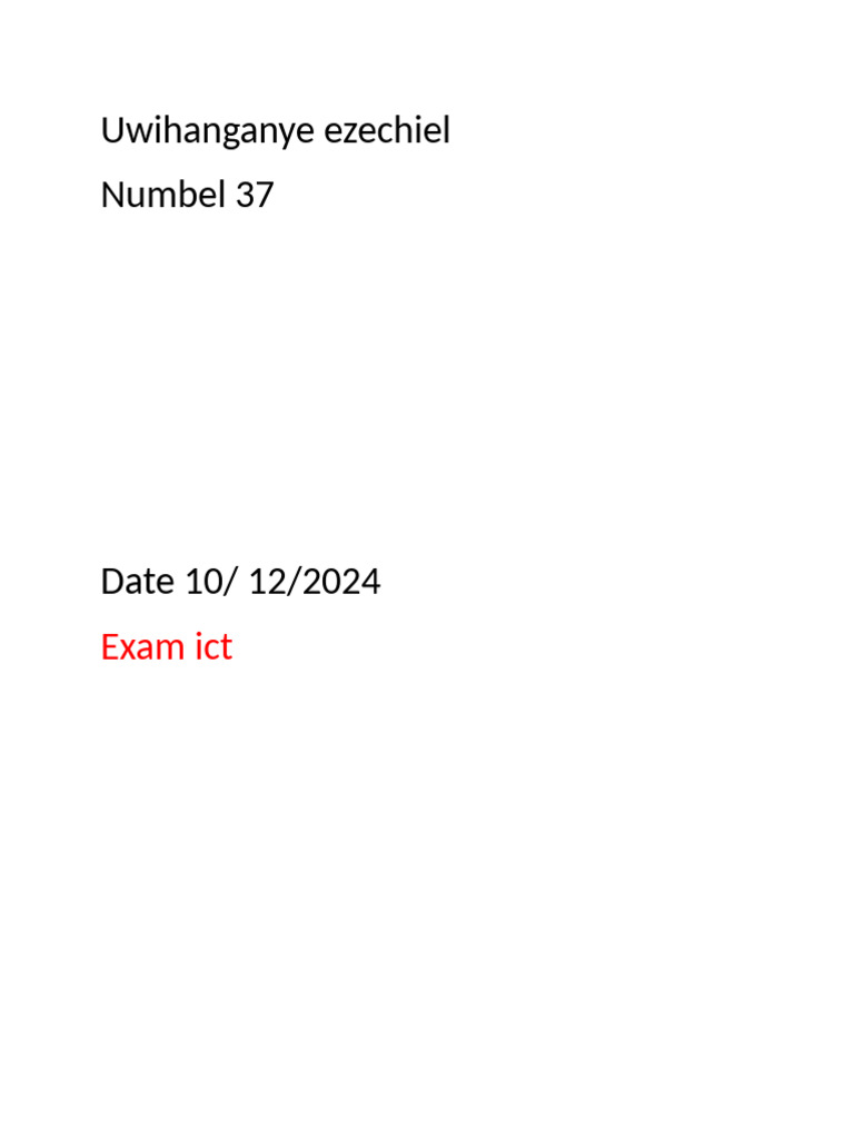 37 uwihanganye ezechiel | PDF