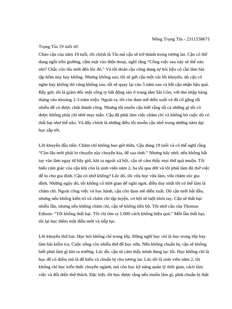 Tdpb Cuối Kỳ Ntt | PDF