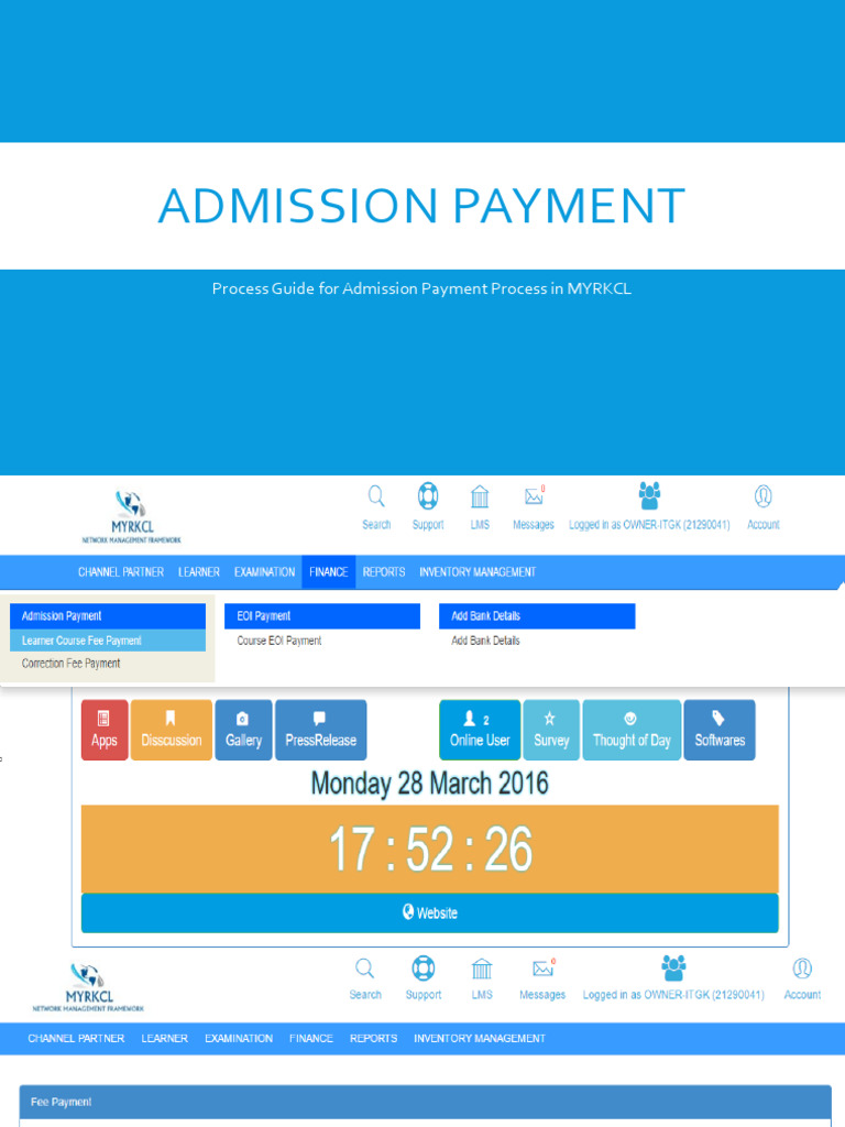 Admission Payment Guide | PDF