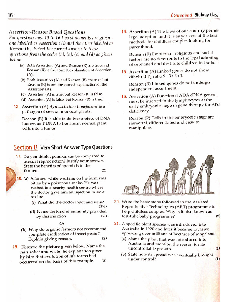 12th Biology set-1 | PDF