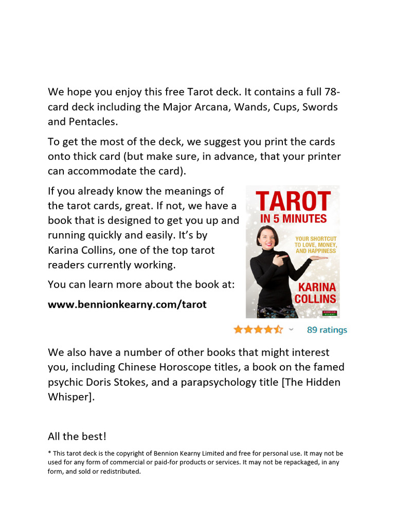 Tarot Card Deck | PDF