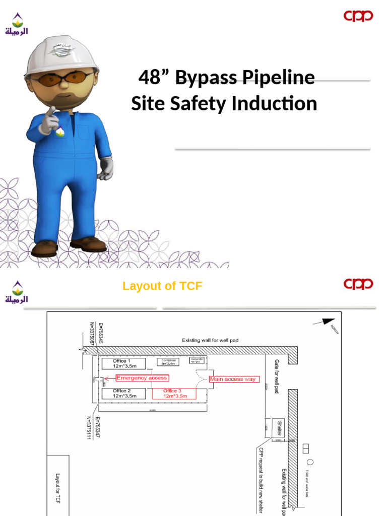 Bypass Pipeline Site Safety Induction_Eng | PDF | Hazards | Safety
