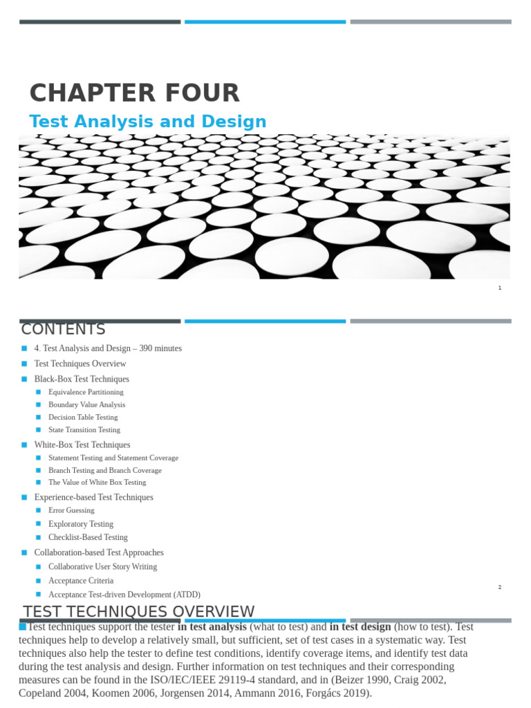 CHAPTER FOUR - Test Analysis and Design | PDF | Software Testing ...