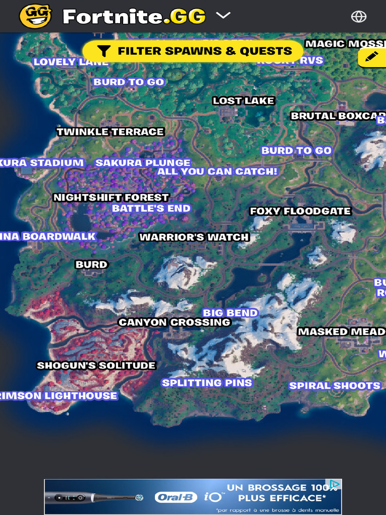 Fortnite Interactive Map - Fortnite - GG | PDF