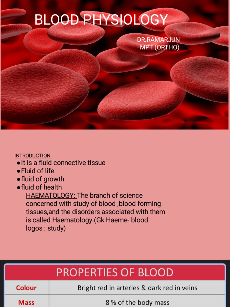 BLOOD PHYSIOLOGY-1 | PDF | Blood Type | Coagulation