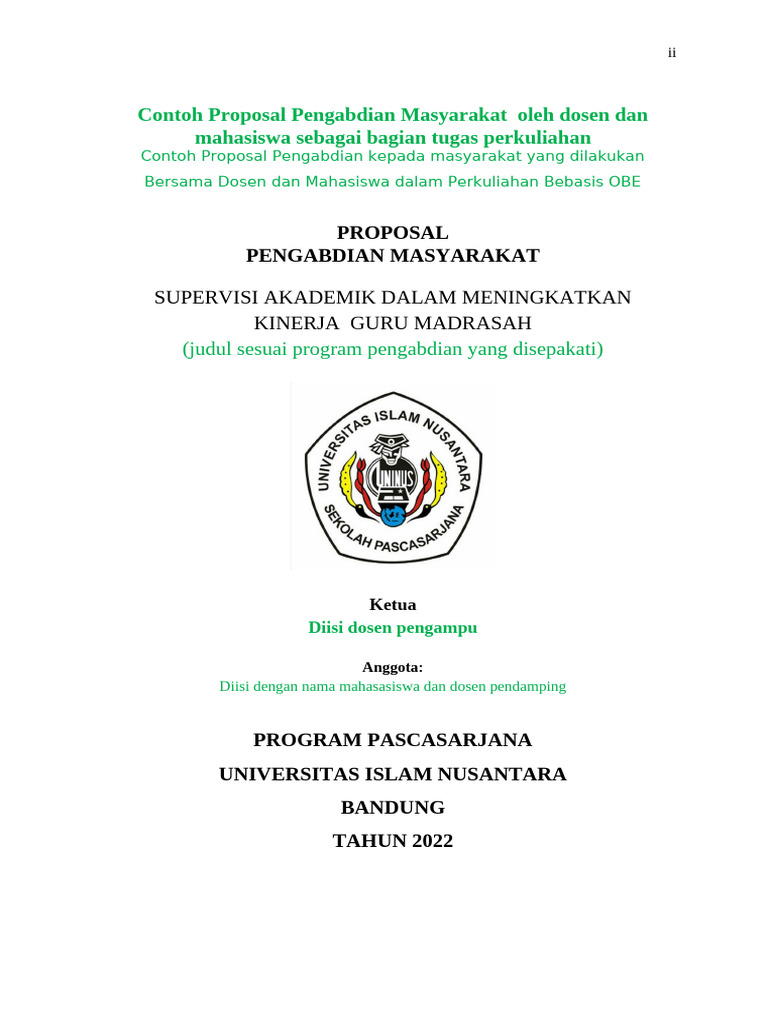 Contoh Format Proposal PKM Mhs S2Adpen | PDF