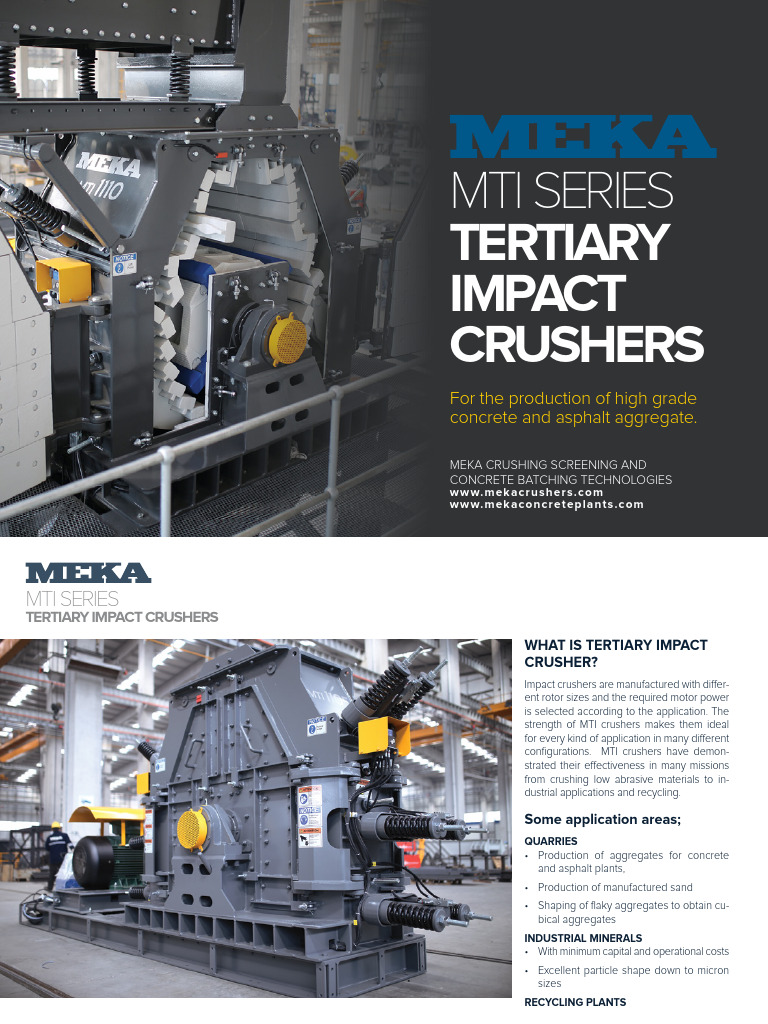 Mti Series Tertiary Impact Crushers en S | PDF | Construction Aggregate ...
