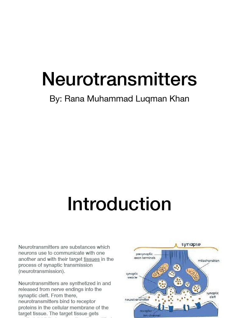 NEUROTRANSMITTERS | PDF | Chemical Synapse | Neurotransmitter