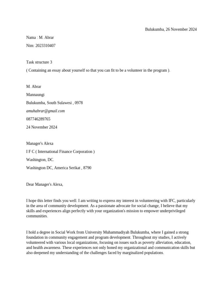 M. Abrar_2023310407 Task Structure 3 | PDF | Adverb