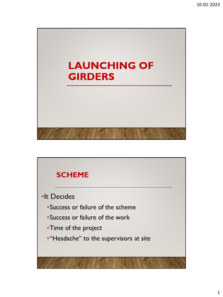 Girder Launching Methodology Overview | PDF | Crane (Machine) | Civil ...