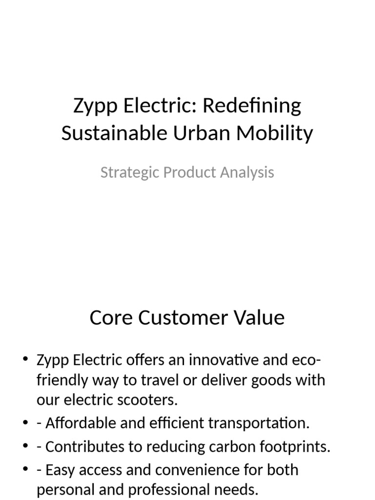 Zypp Electric Strategic Analysis | PDF