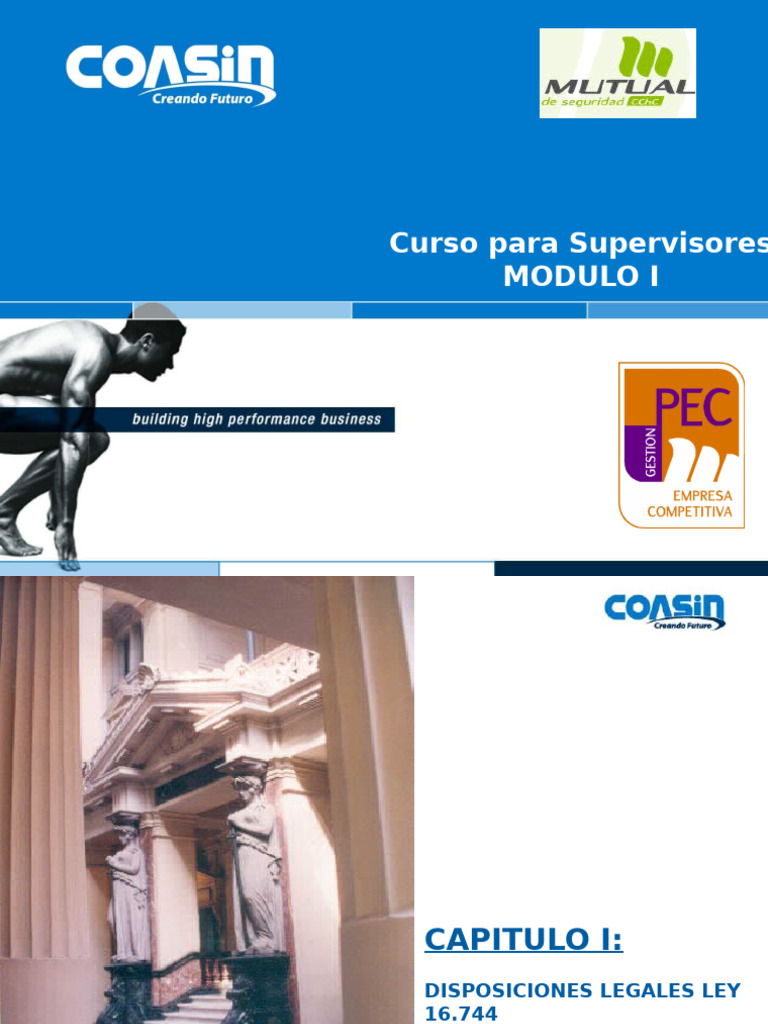 Curso de Supervisión y Ley 16.744 | PDF | Riesgo | La seguridad
