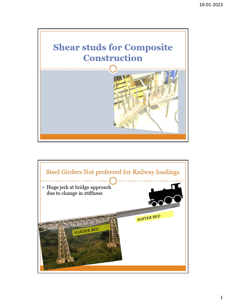 Shear Studs for Composite Railway Girders | PDF | Welding | Construction