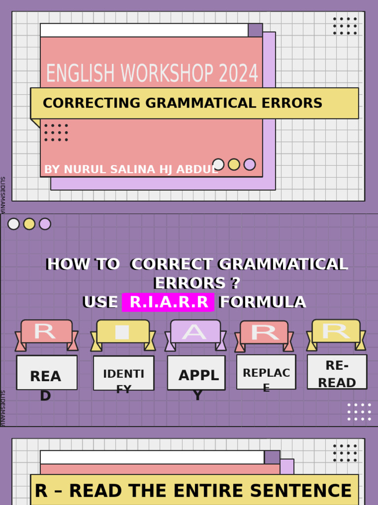 Correcting Grammatical Errors | PDF | Verb | Plural