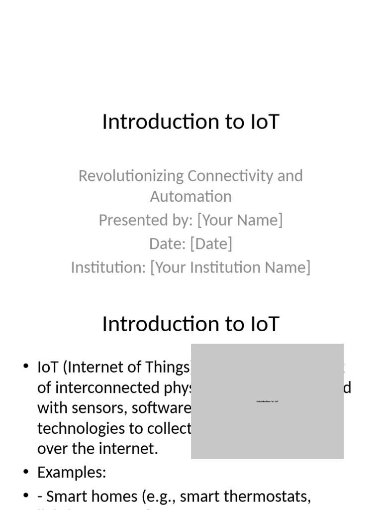 IoT Presentation With Images | PDF | Internet Of Things | Computer ...