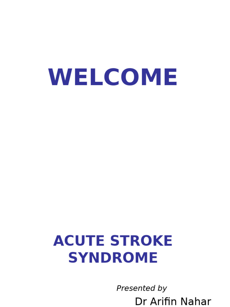 Understanding Acute Stroke Syndrome | PDF | Stroke | Neurology