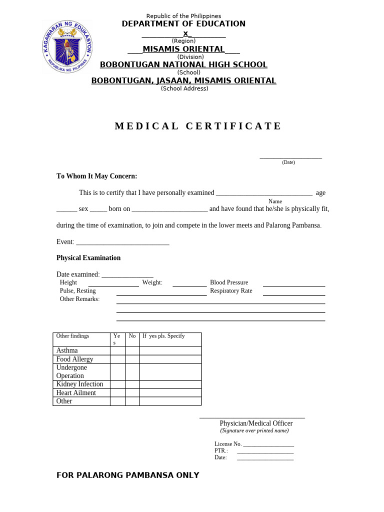 MedicalCertificate-form_-Sports-FINAL | PDF