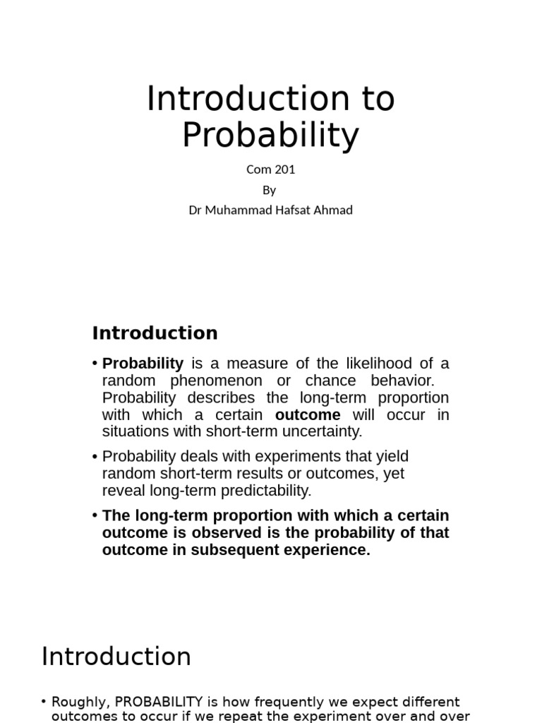 Introduction To Probability Radio | PDF | Probability | Statistical Theory