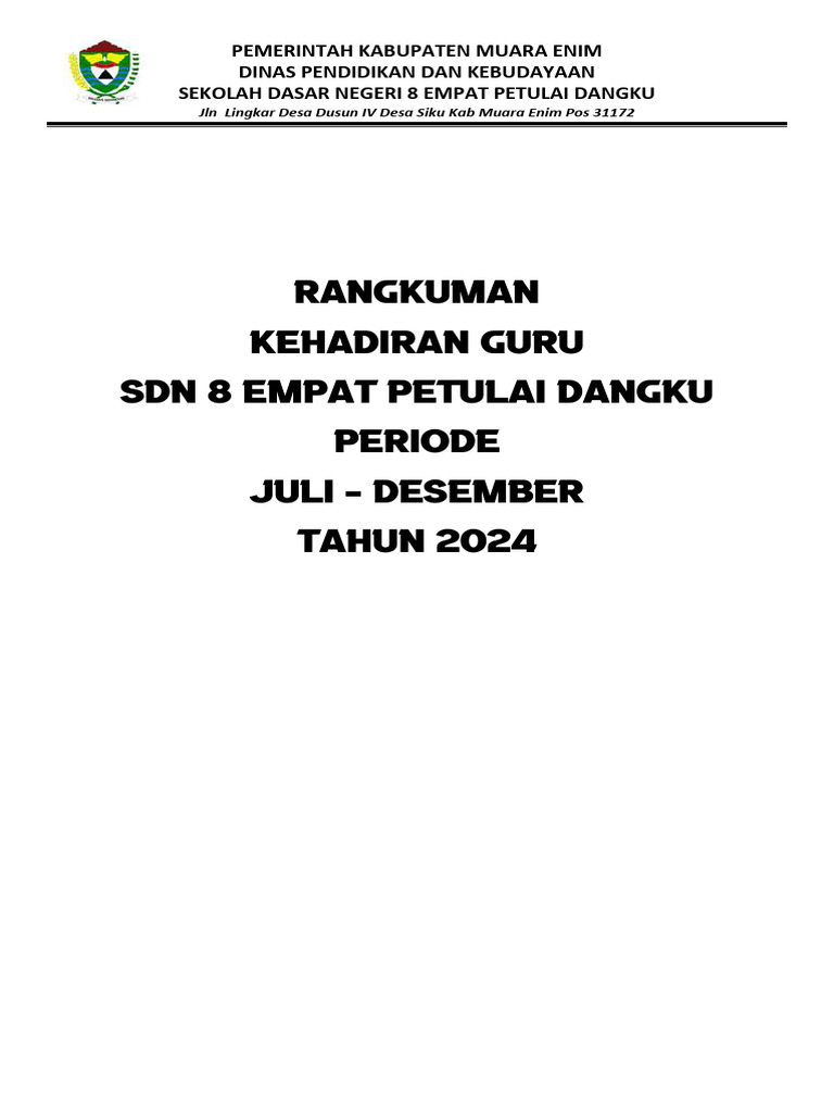 Absen SDN 8 Epd 2024 | PDF