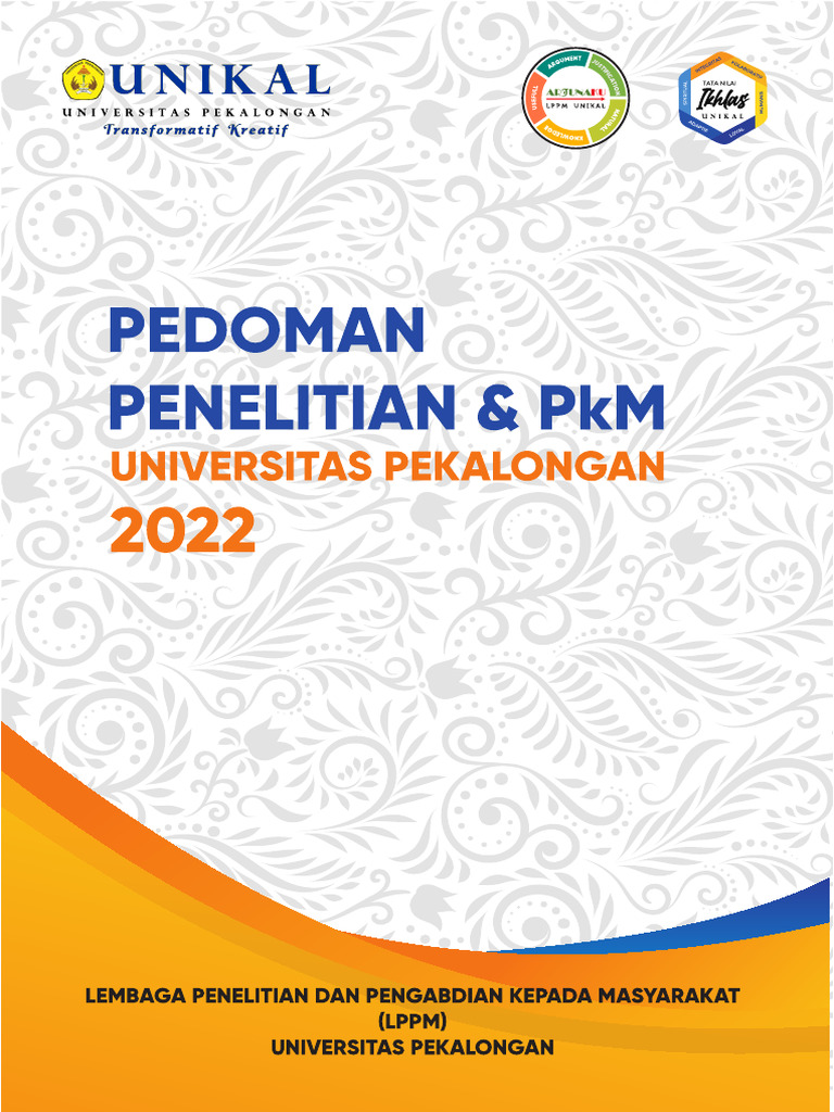 Buku Pedoman Penelitian PKM Unikal Tahun 2022 | PDF