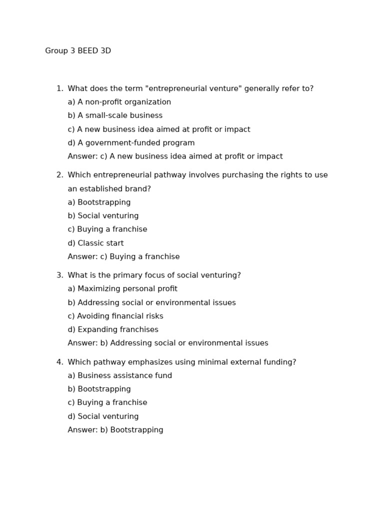 Entrepreneurial Mind BEED 3D | PDF | Entrepreneurship | Startup Company