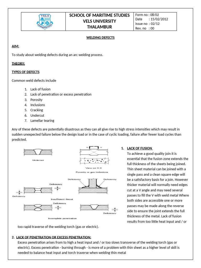 44c WELDING DEFECTS | PDF | Welding | Construction