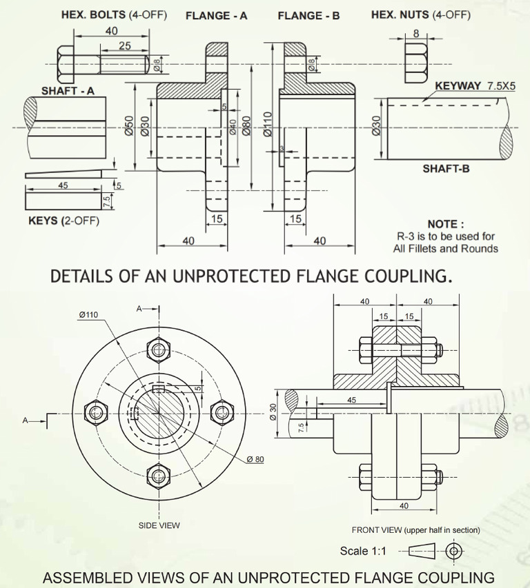 Unprotected Flange Coupling | PDF