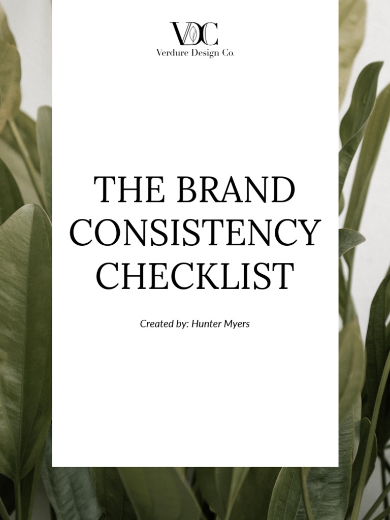 Brand Consistency Checklist | PDF | Brand | Human Communication