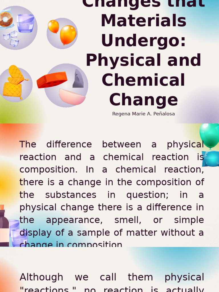 Chemical&physical Change | PDF