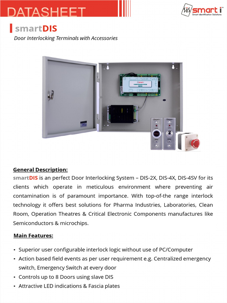 Smartdis 4x Door Interlocking Terminals | PDF | Amplifier | Switch