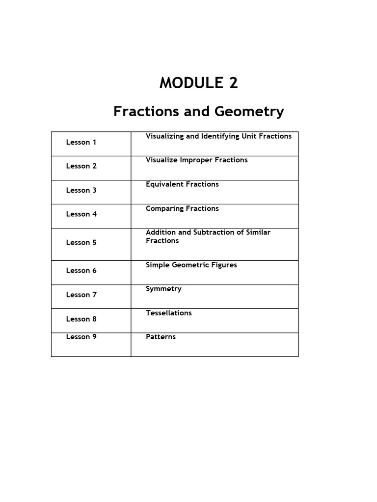 Teaching Fractions and Geometry Basics | PDF | Arithmetic | Mathematics