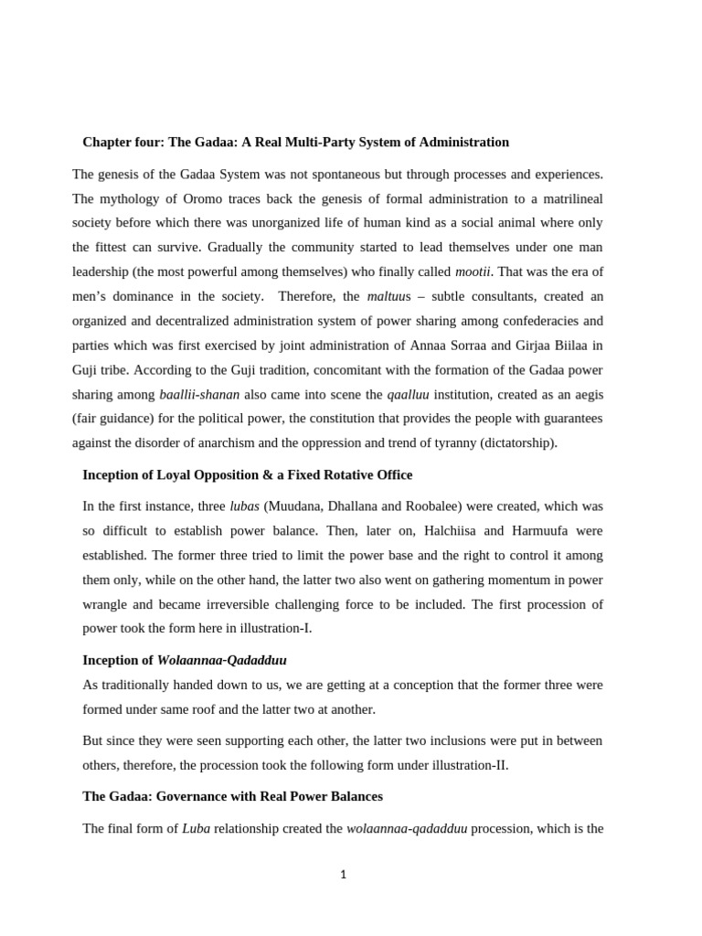 Gadaa Chapter 4 Docx (BHU) | PDF | Legislature | Rituals