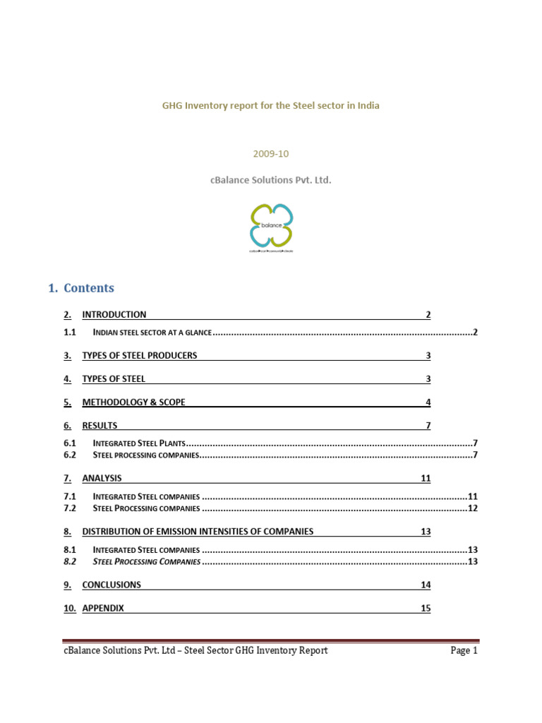 steel sector balance | PDF | Steel | Steelmaking