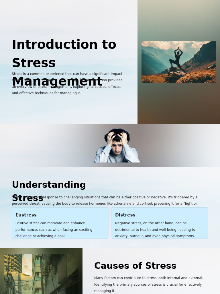 Introduction To Stress Management | PDF | Stress (Biology) | Mental Health