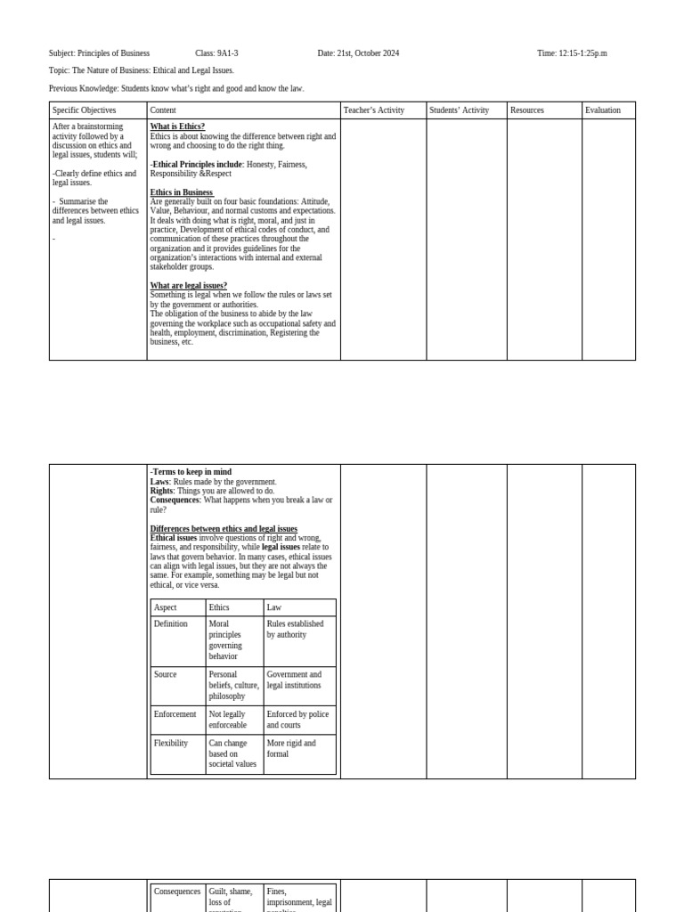 Ethical vs. Legal Issues in Business | PDF | Social Psychology