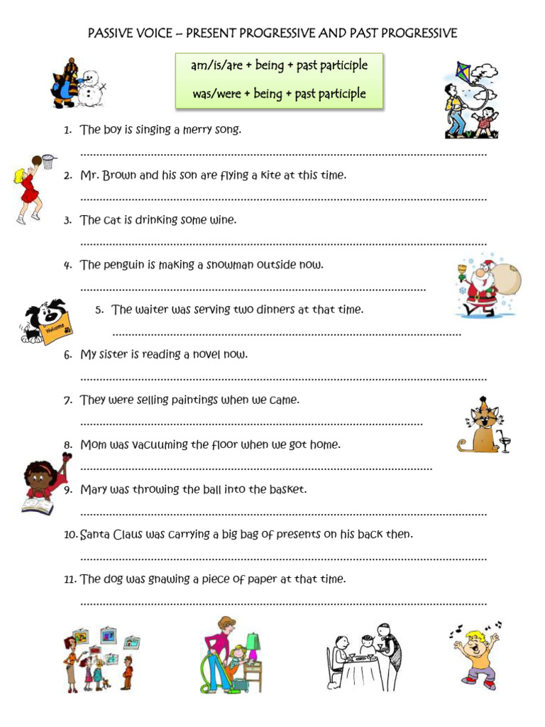 Passive Voice Present Progressive and Past Progressive | PDF