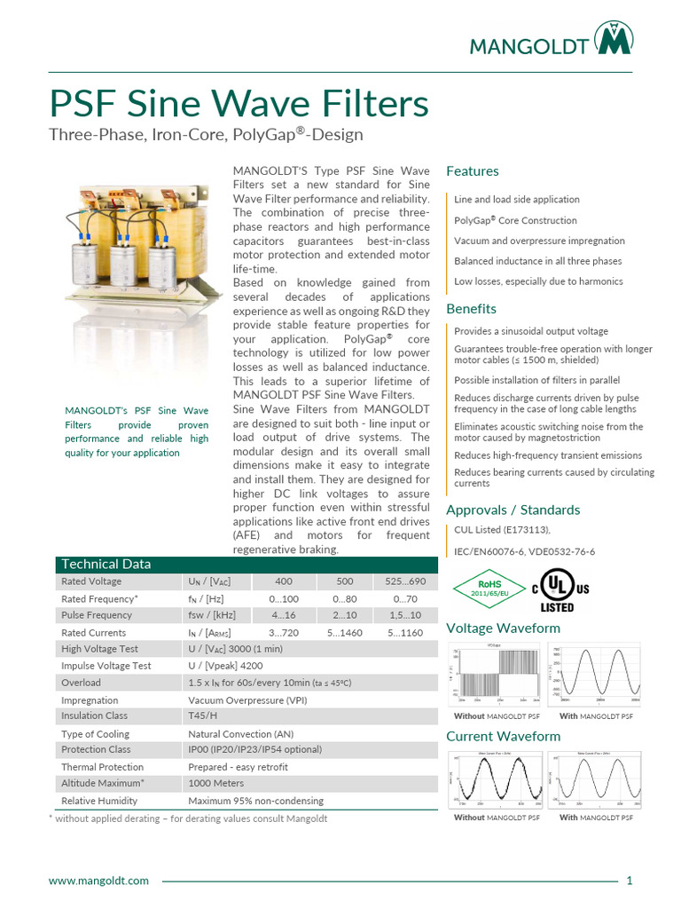 MANGOLDT PSF Product Lines 03 | PDF | Sine Wave | Computer Engineering