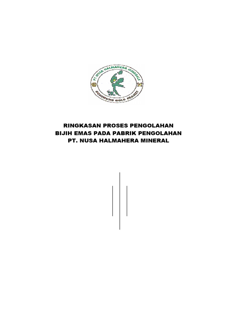 Pengolahan Bijih Emas Pt. NHM (Lahan Bijih Emas Pt. NHM) | PDF