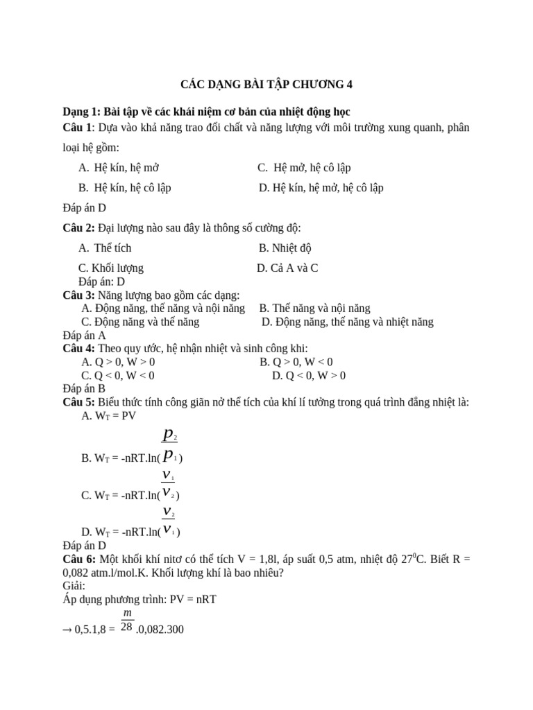 Cac_dang_bai_tap_chuong_4 | PDF