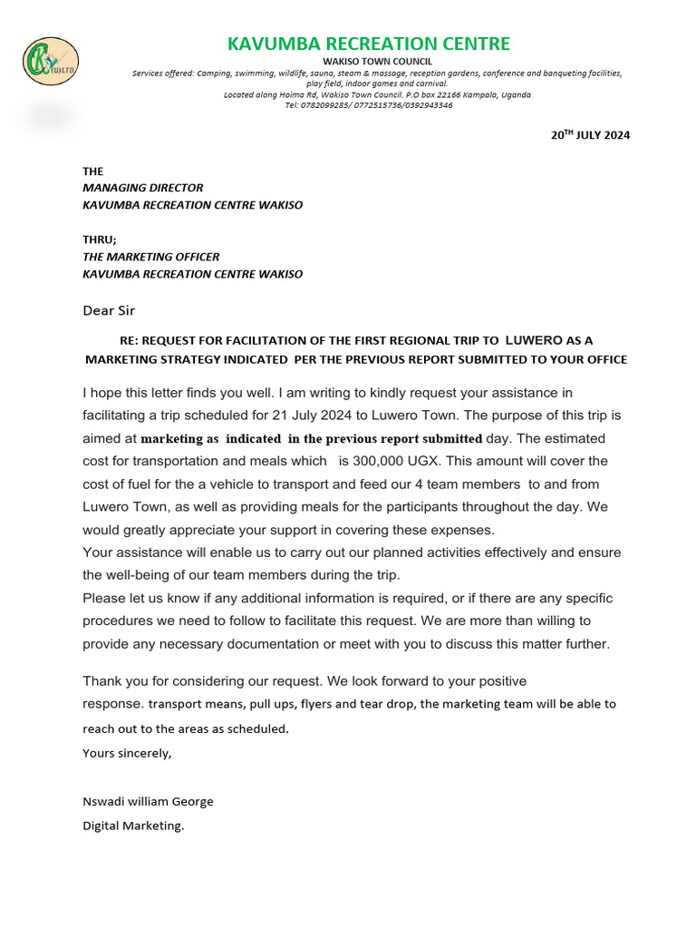 Trip Building Kavumba Reccreation Center 2 | PDF