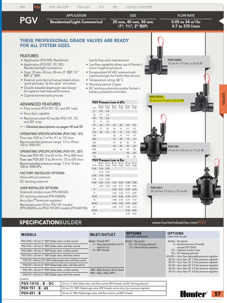 Solenoid Valve - HUNTER | PDF | Valve | Plumbing