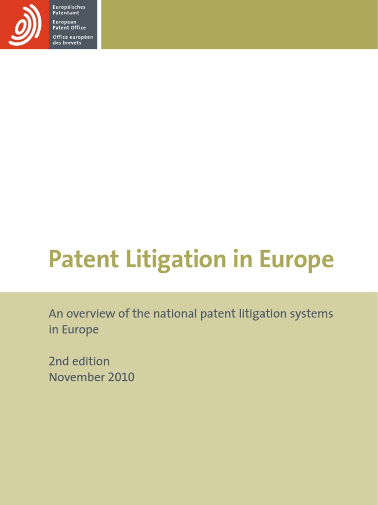 Patent Litigation in Europe en | PDF | Patent | Glossary Of Patent Law ...