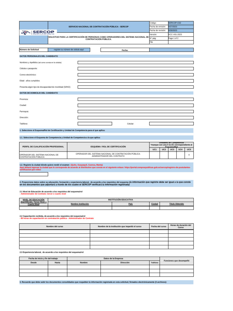 Administrador de Contrato - C02 - C05 - C09 | PDF | Documento de identidad