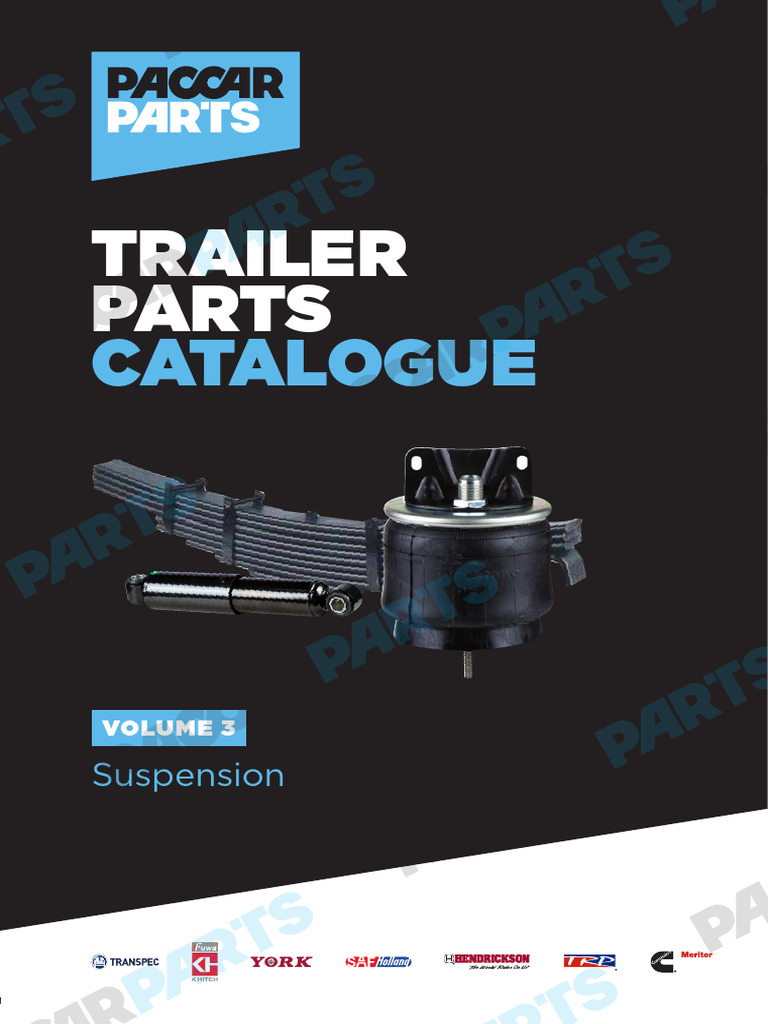 PACCAR Parts Trailer Catalogue Volume 3 | PDF | Screw | Truck