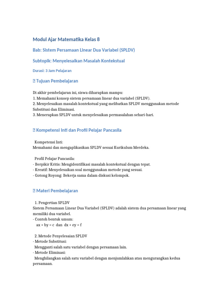 Modul_Ajar_SPLDV | PDF