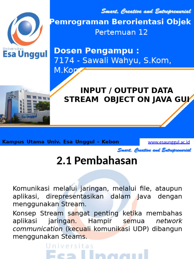 Pbo Part 12 Input Output Data Stream Object On Java Gui Pdf 2697